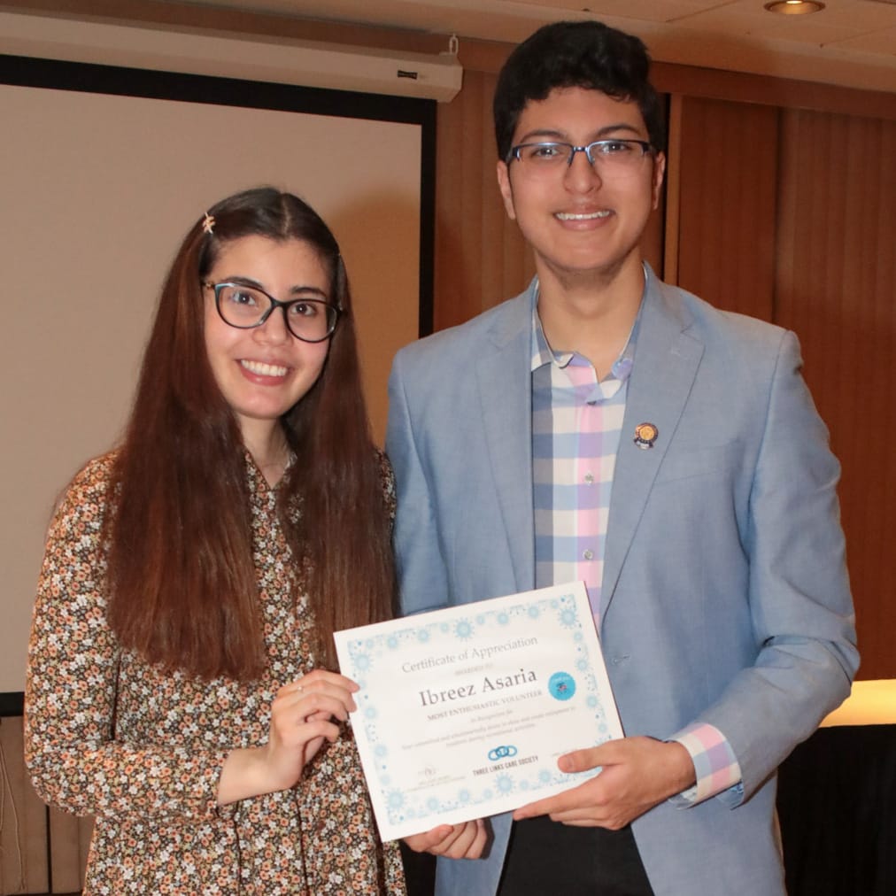 Ibreez Asaria: Most Enthusiastic Volunteer – Three Links Care Society