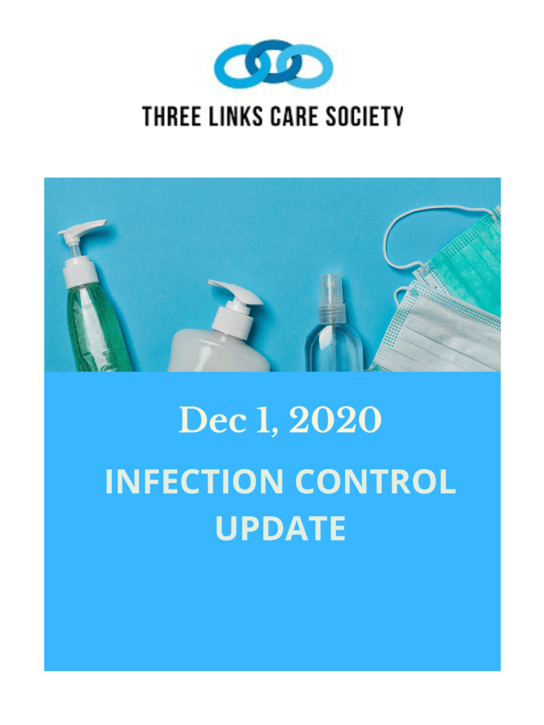 Infection Control Update Dec 1, 2020 – Three Links Care Society